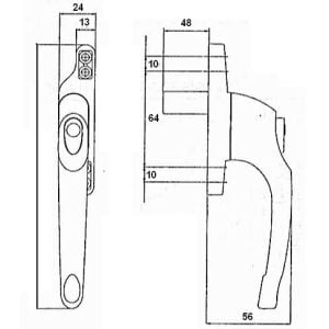 Spade (Cadenza) Window Handles | UPVC Hardware